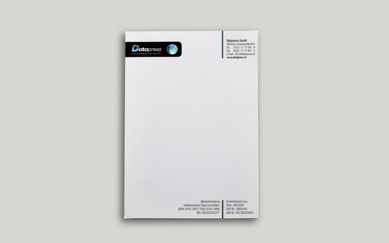 Briefpapier | DATAPRESS eine druckwelt - ein partner